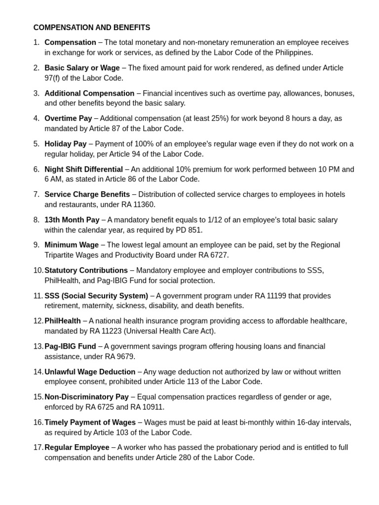 HRM Reviewer | PDF | Cost Of Living | Compensation And Benefits