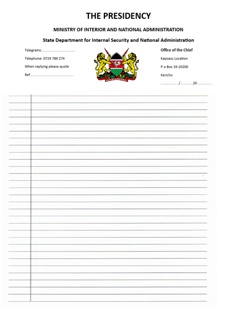 Chief (Ministry of Interior) | PDF
