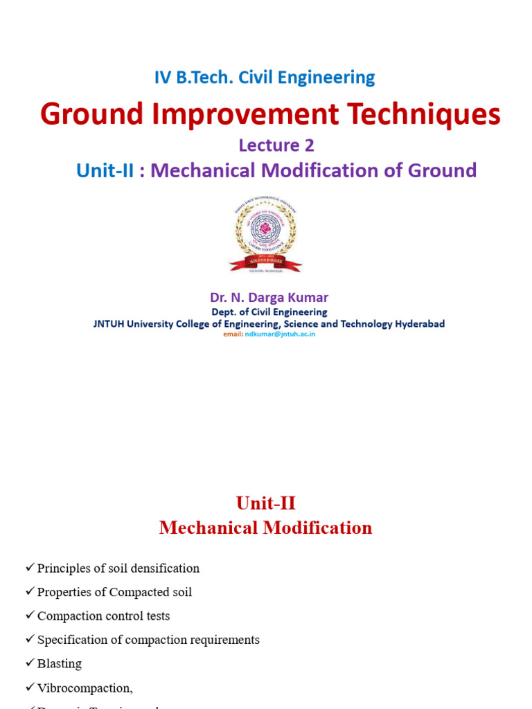 Mechanical Ground Improvement Techniques | PDF | Soil Mechanics ...