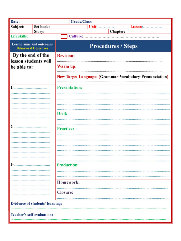 Final Lesson Plan On Two Pages 2 | PDF