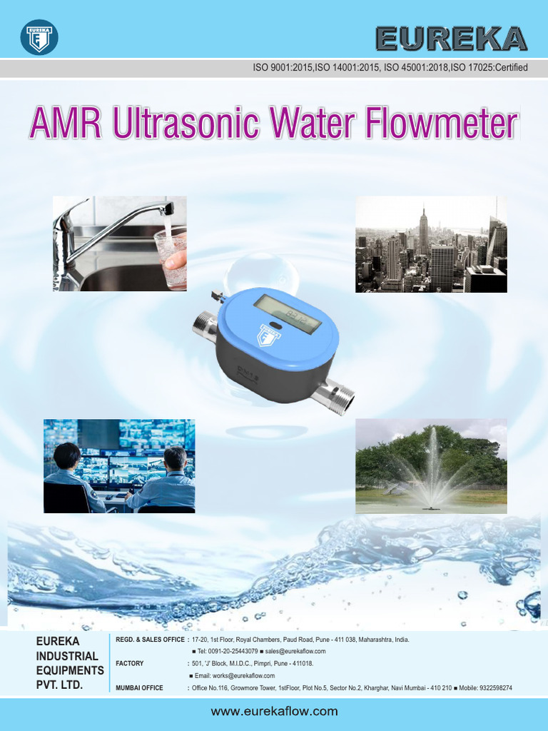 AMR Ultrasonic Water Flowmeter Overview | PDF | Flow Measurement