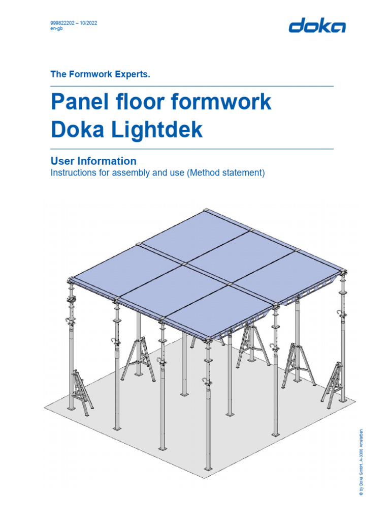 Doka Lightdek Formwork User Guide | PDF | Safety | Occupational Safety ...