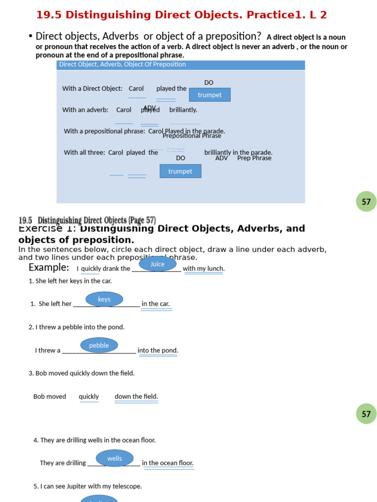 Chapter 19.5 L 2 P 57,58 | PDF | Adverb | Syntactic Relationships