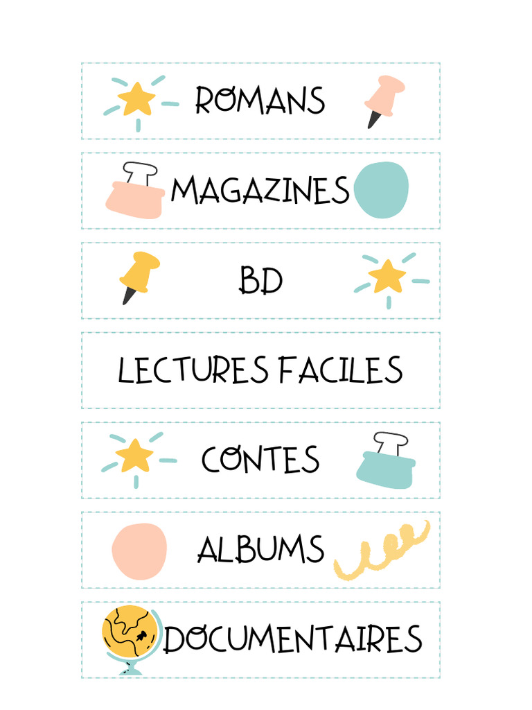 Etiquettes Bibliothèque | PDF