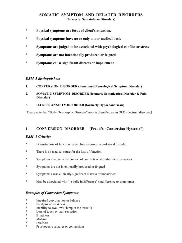 Understanding Somatic Symptom Disorders | PDF | Mental Disorder | Major ...