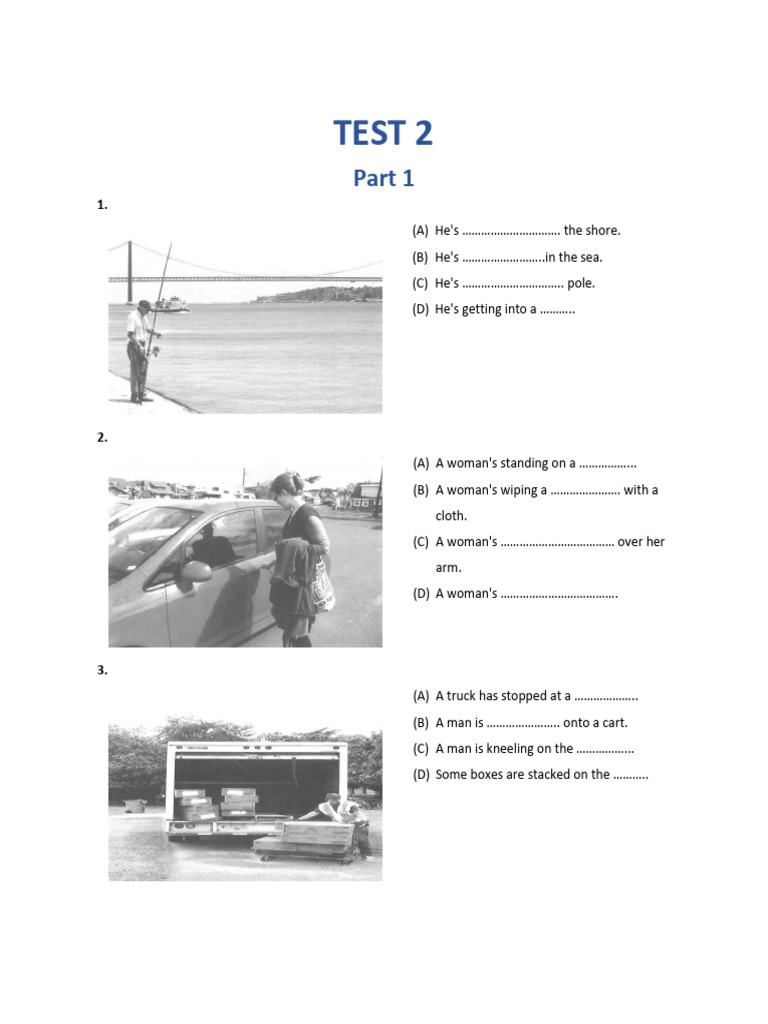 English Language Practice Test 2 | PDF | Menu
