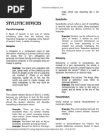 Aesthetic Features & Stylistic Devices | PDF