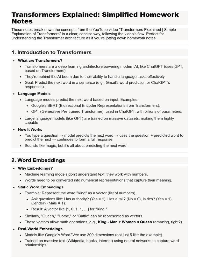 Simplified Guide to Transformer Architecture | PDF | Learning | Applied ...
