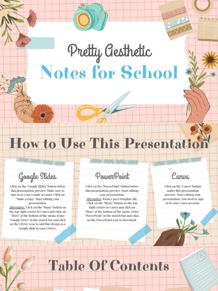 Aesthetic School Notes Template | PDF | Microsoft Power Point ...