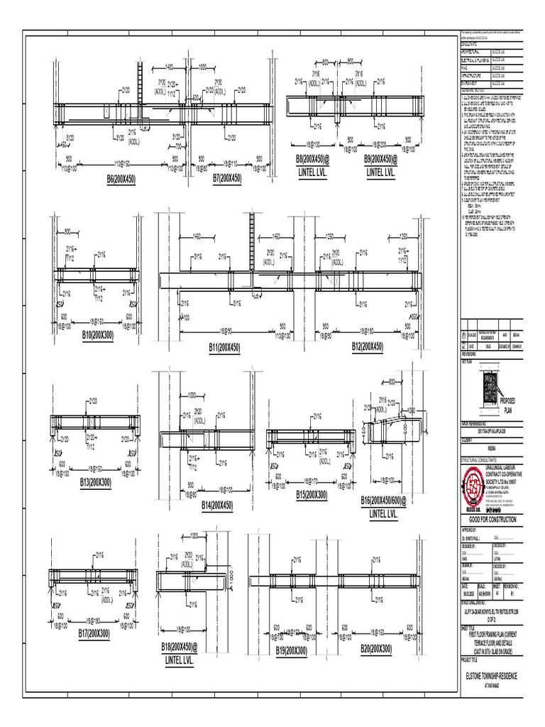 Cis Sog - r2 - STR 200 - Elstone Resi - First Floor Framing Plan ...