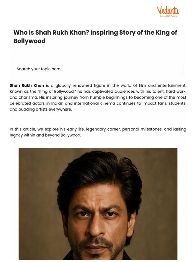Who is Shah Rukh Khan_ Inspiring Story of the King of Bollywood (4) | PDF