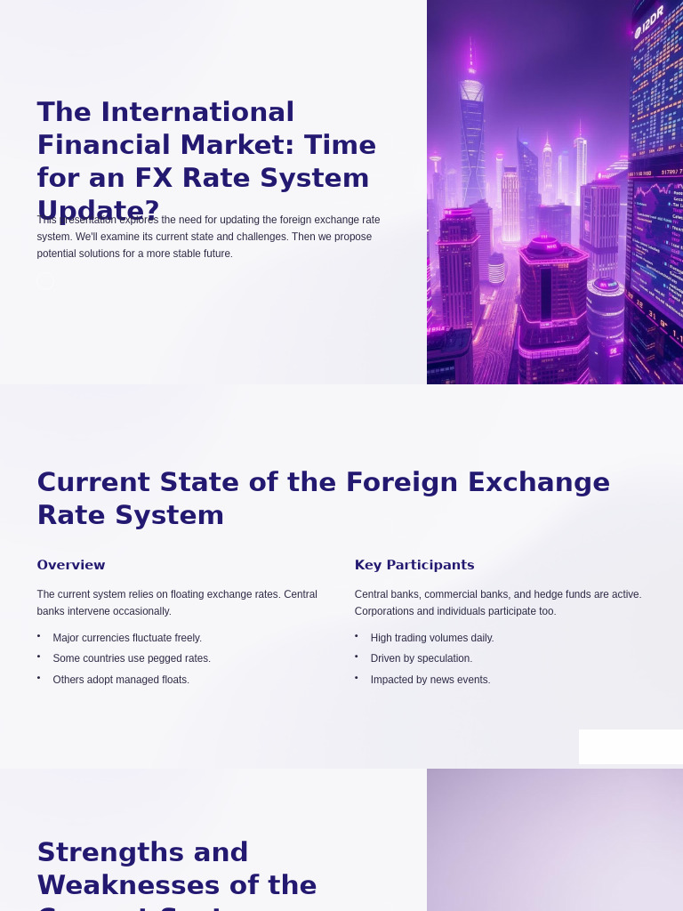 The International Financial Market Time For An FX Rate System Update ...