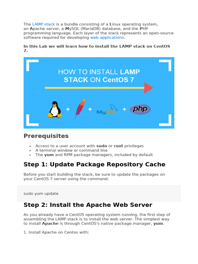 Lamp Install | PDF | Web Server | Internet & Web