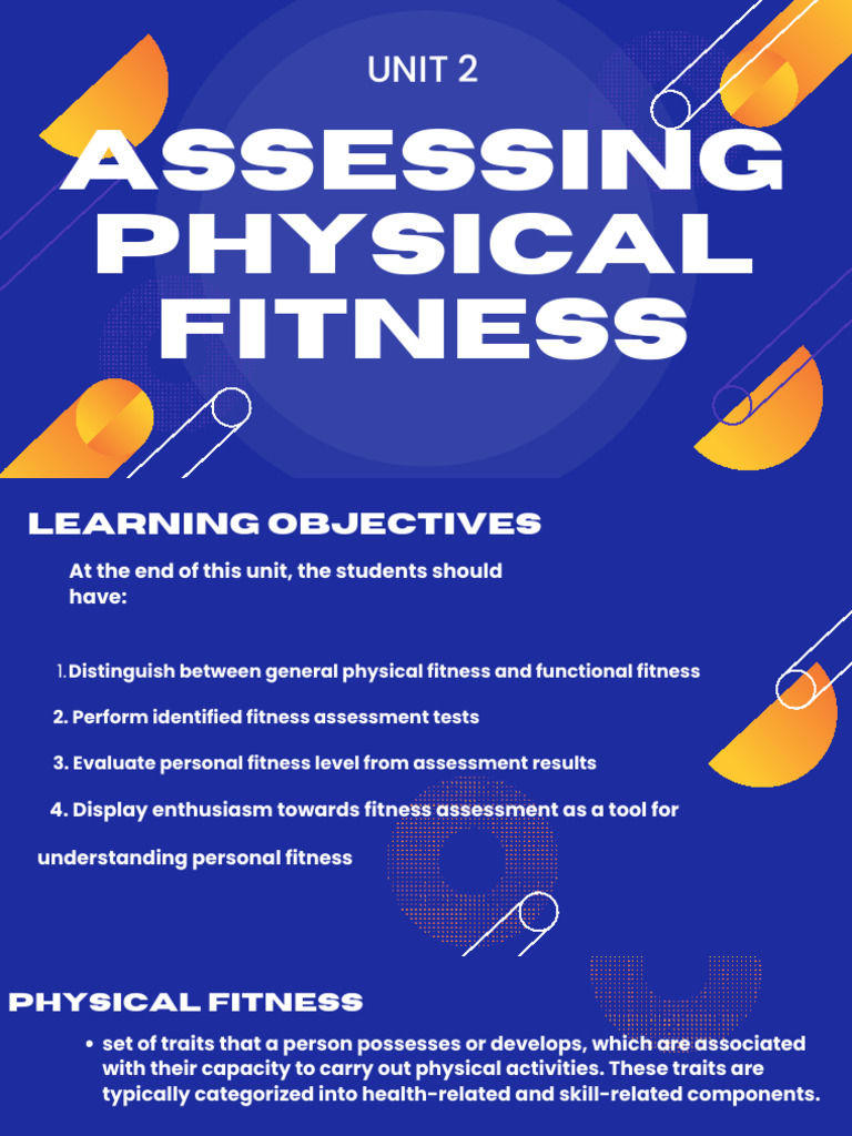 Assessing Physical Fitness Techniques | PDF | Physical Fitness | Heart Rate