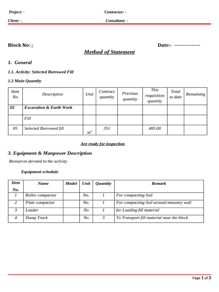 Selected Borrow Fill Method of Statment | PDF