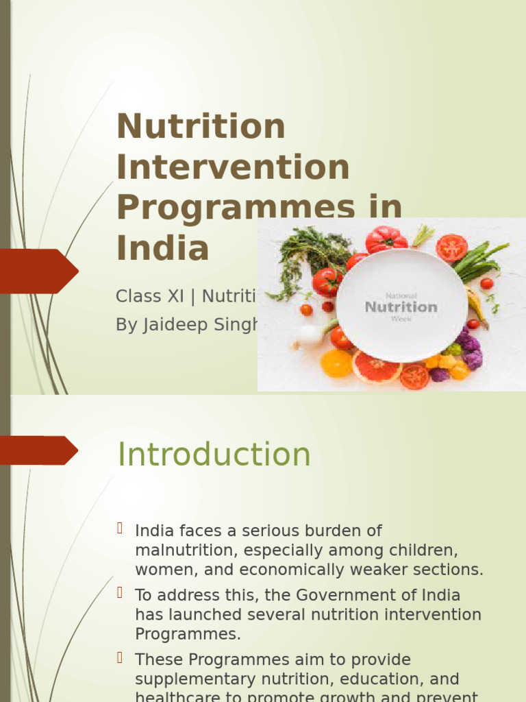 Nutrition Intervention Programs in India | PDF | Malnutrition | Health Care