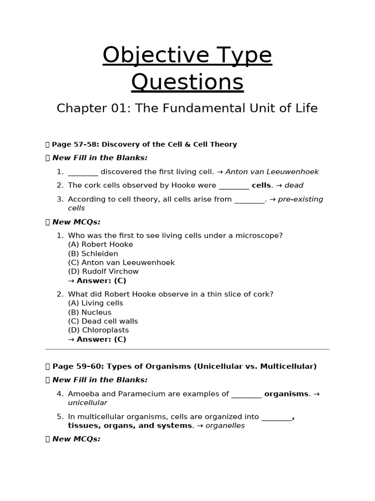 Cell Biology: Key Concepts & Questions | PDF | Cell (Biology) | Cell ...