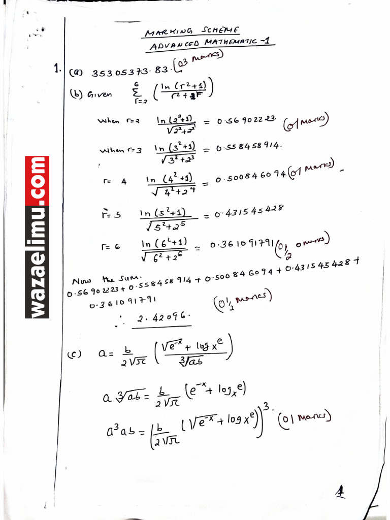 Adv Math 01 Ms Pdf Pdf