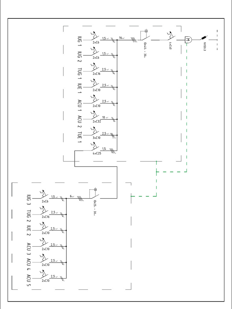 DIagrama Unifilar de Instalacion Eléctrica | PDF