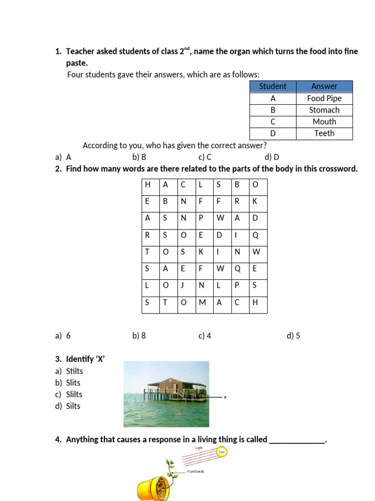 Class 2 Science Quiz Questions | PDF | Planets | Eclipse
