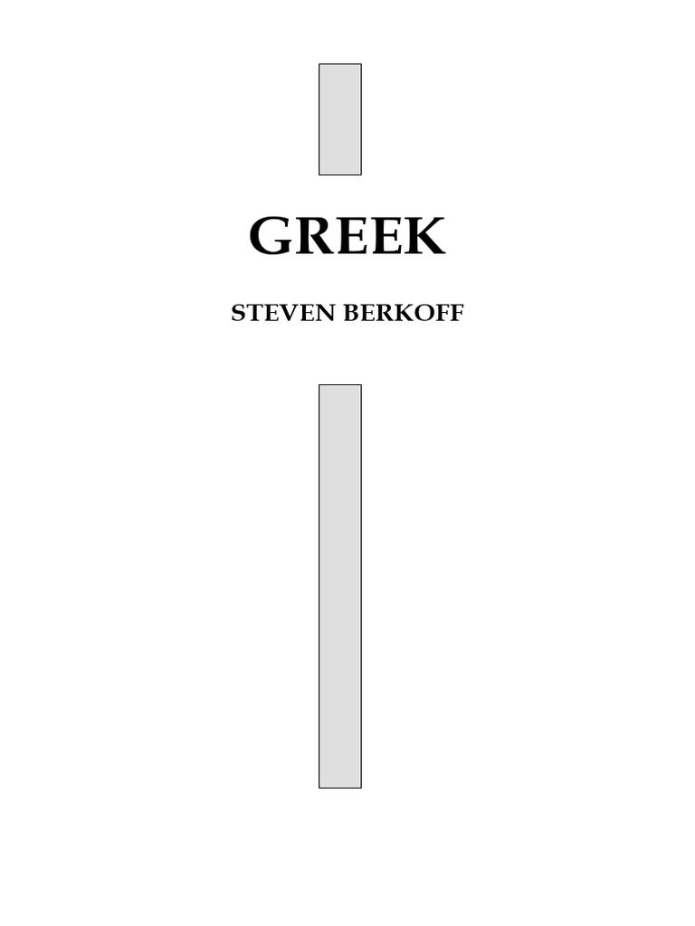 Berkoff, Steven - Greek | PDF