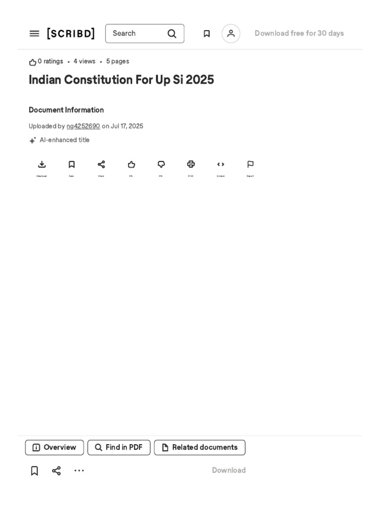 Indian Constitution 2025 PDF Guide | PDF | Scribd | Internet