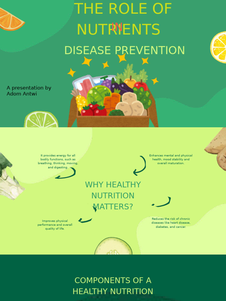 The Role of Nutrients in Disease Prevention | PDF | Healthy Diet | Foods
