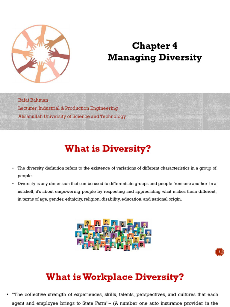 Understanding Workplace Diversity | PDF | Diversity (Business) | Bias
