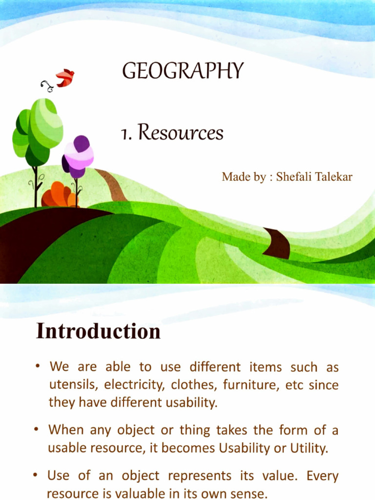 Resources Geography | PDF
