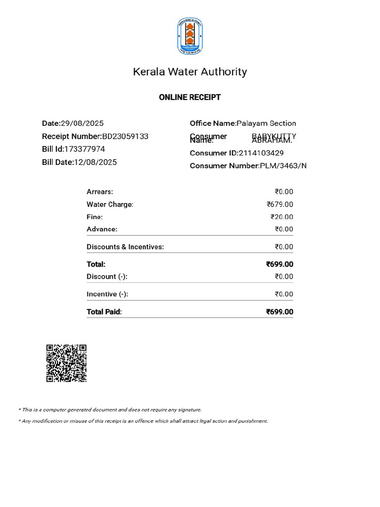 Kwa Receipt | PDF