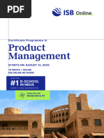 ISB Professional Certificate in Product Management | PDF | Artificial ...
