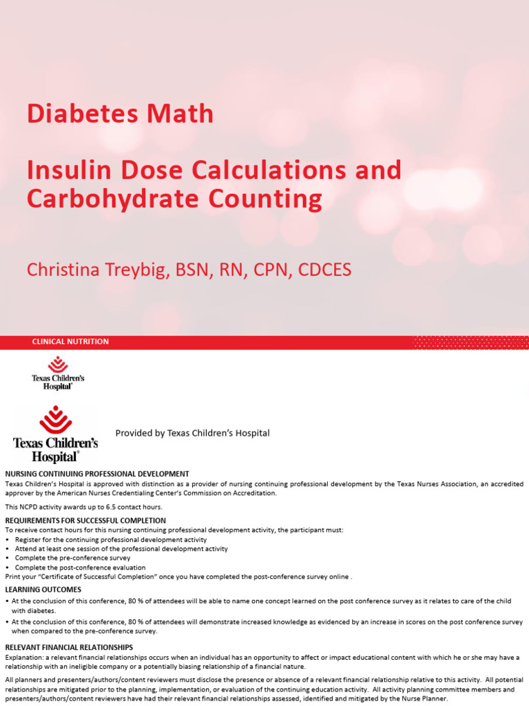 Diabetes Insulin Calculations Guide | PDF | Insulin | Diabetes