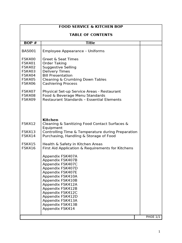 Food Service Standards Overview | PDF | Menu | Meal
