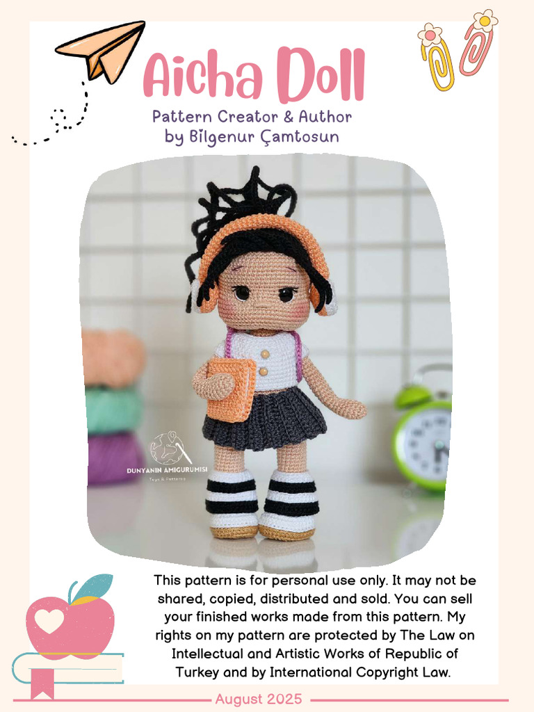 Dunyanin Amigurumi Aicha | PDF | Crochet | Textile Arts
