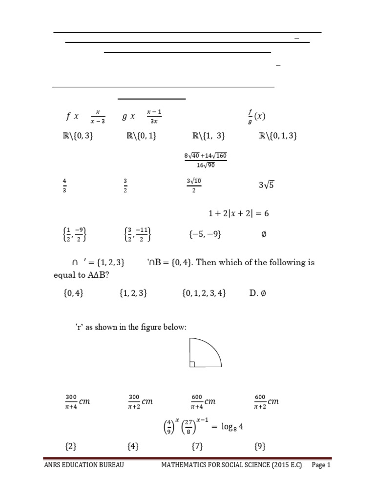 Maths Model For Social 2015 | PDF | Mathematics | Mathematical Analysis