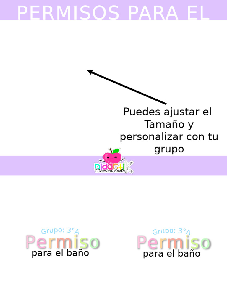 Pases para El Baño Editable-Didactik | PDF
