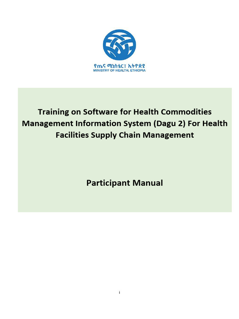 Dagu 2 Training Manual for Health Facilities | PDF | Menu (Computing ...