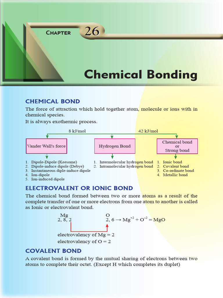 Chemical 20 Bonding 20 Short 20 Notescompressed | PDF | Molecular ...