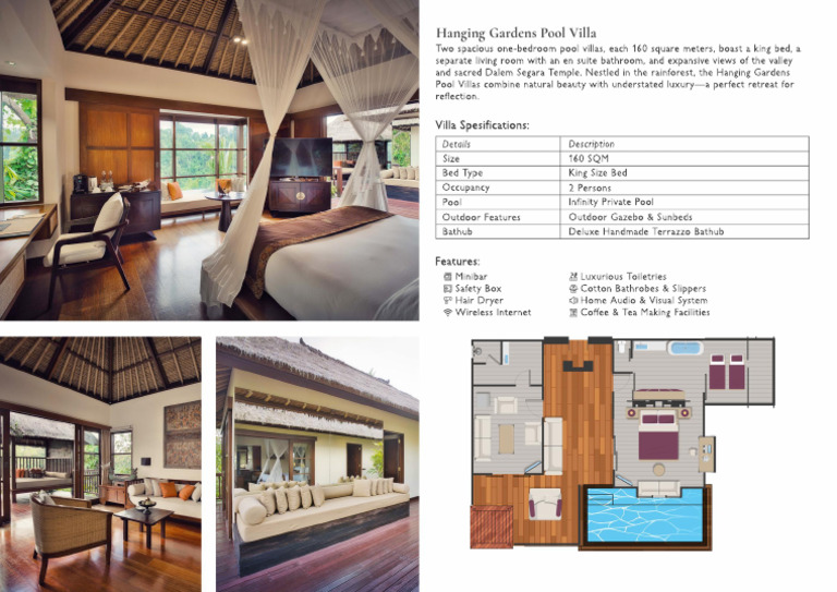 Hanging Gardens Pool Villa Floor Plan | PDF