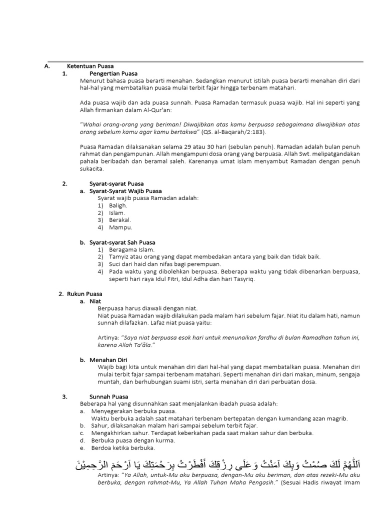 Bahan Bacaan Modul Ajar PAI Kelas 3 | PDF