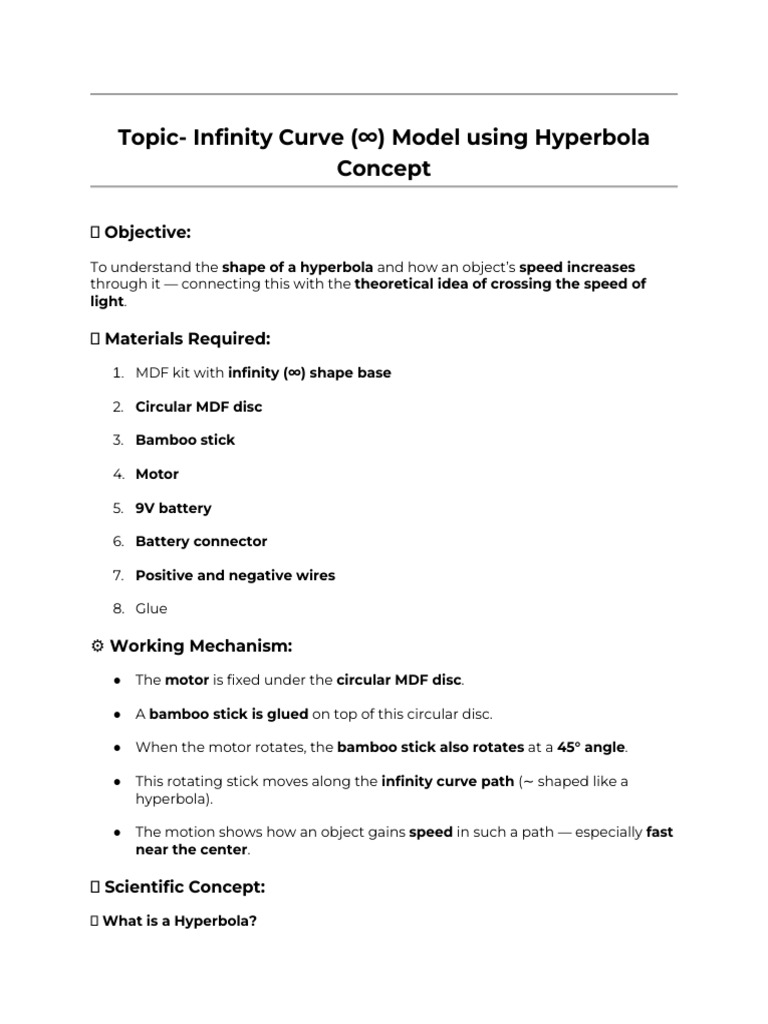 Topic - Infinity Curve ( ) Model Using Hyperbola Concept | PDF