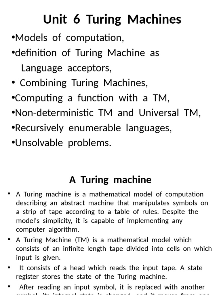 Understanding Turing Machines Basics | PDF | Function (Mathematics ...