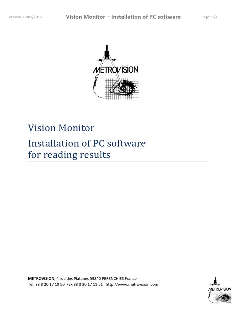 Vision Monitor Software Installation Guide | PDF | Computer File ...