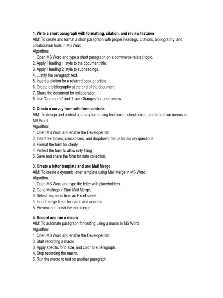MSOffice AIM Algorithm Commerce | PDF | Microsoft Word | Microsoft Excel