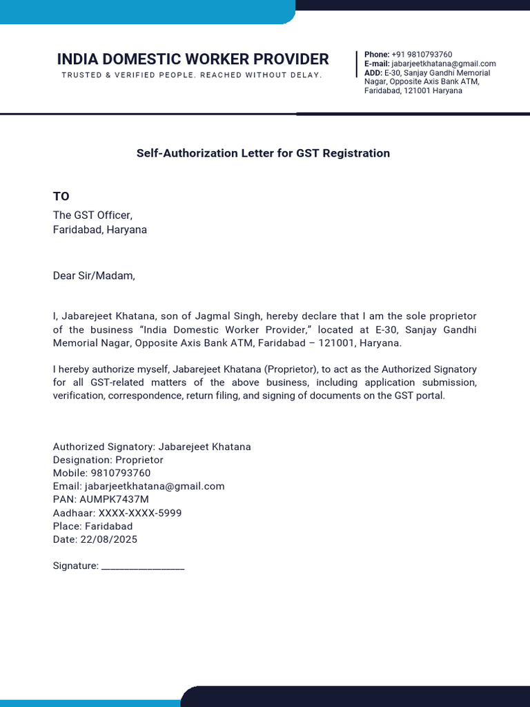Authorized Signatory | PDF