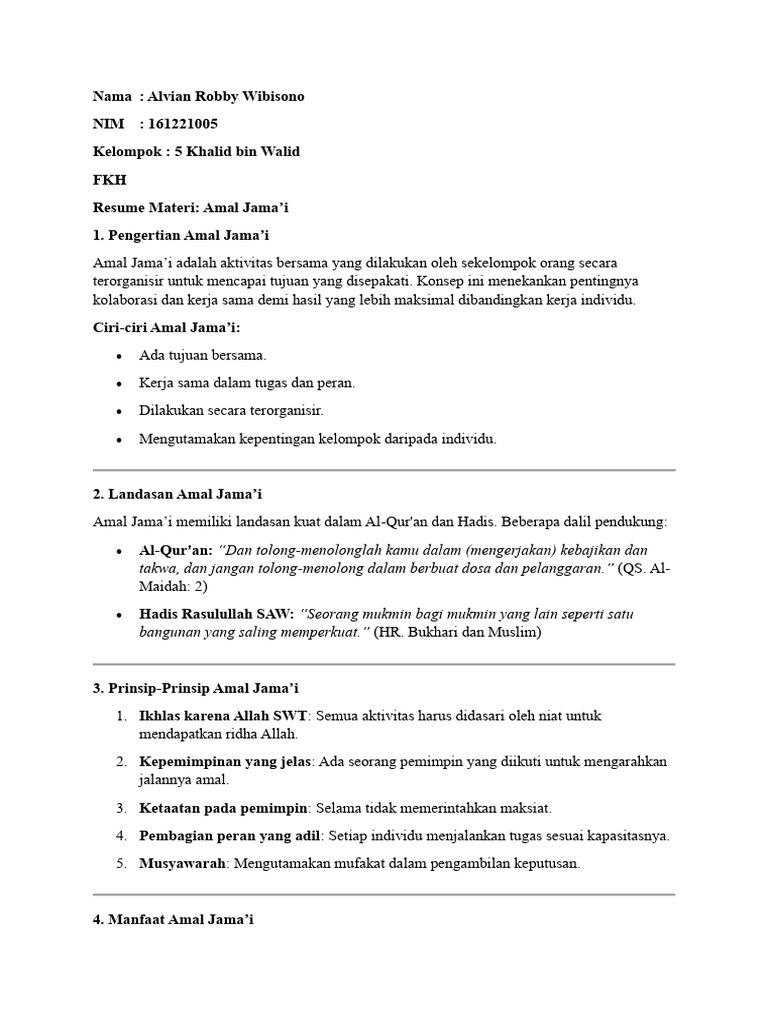 FKH - Alvian Robby Wibisono - Amal Jamai | PDF