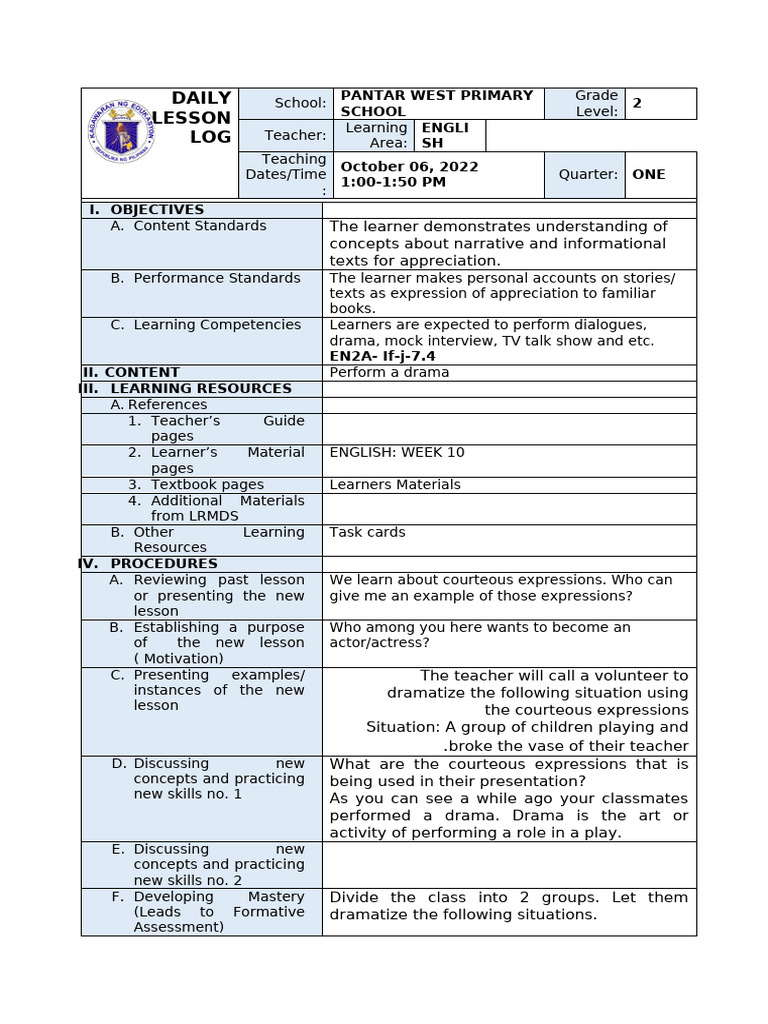 Detailed Lesson Plan English Pronoun | PDF | Behavior Modification ...
