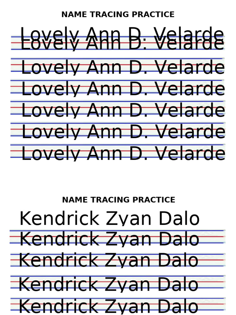 30 Pages of Editable Name Tracing.... | PDF