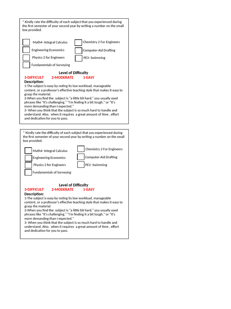 Survey FORM | PDF