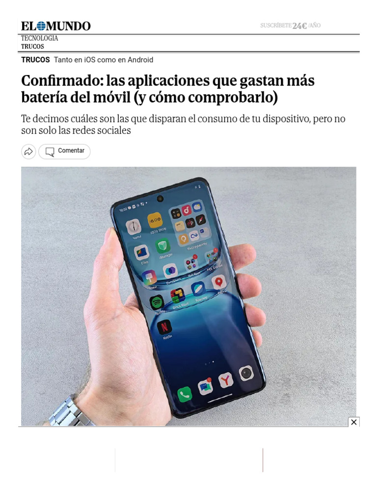 Confirmado - Las Aplicaciones Que Gastan Más Batería Del Móvil (Y Cómo ...